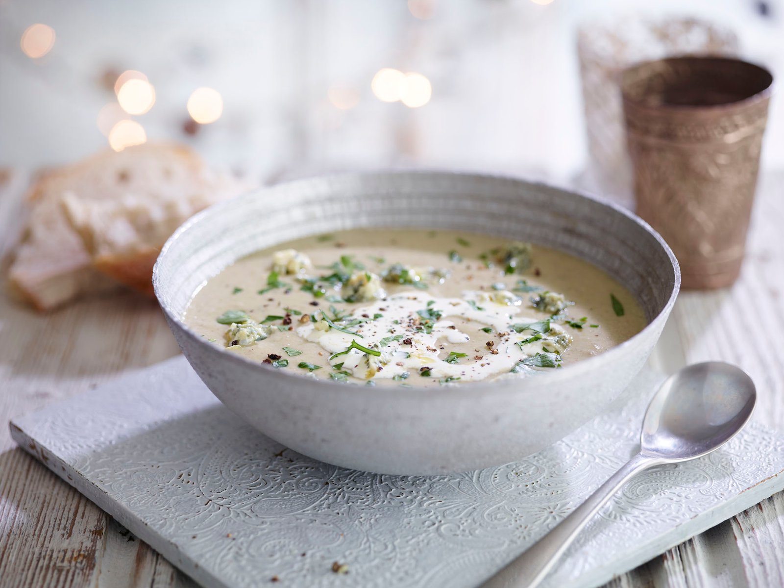 Mushroom, leek and stilton soup - Recipes from a Normal Mum