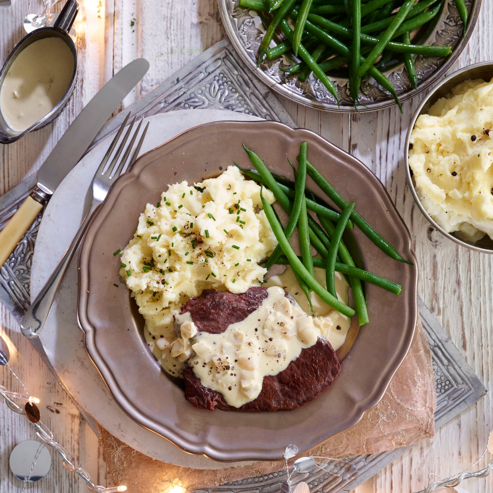 Pan fried ostrich with a creamy mustard sauce - Recipes from a Normal Mum
