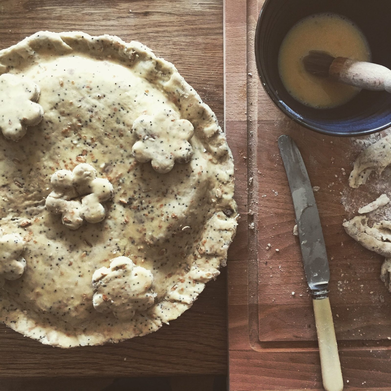 Chicken, garlic mushroom and sweetcorn pie with cream cheese pastry ...